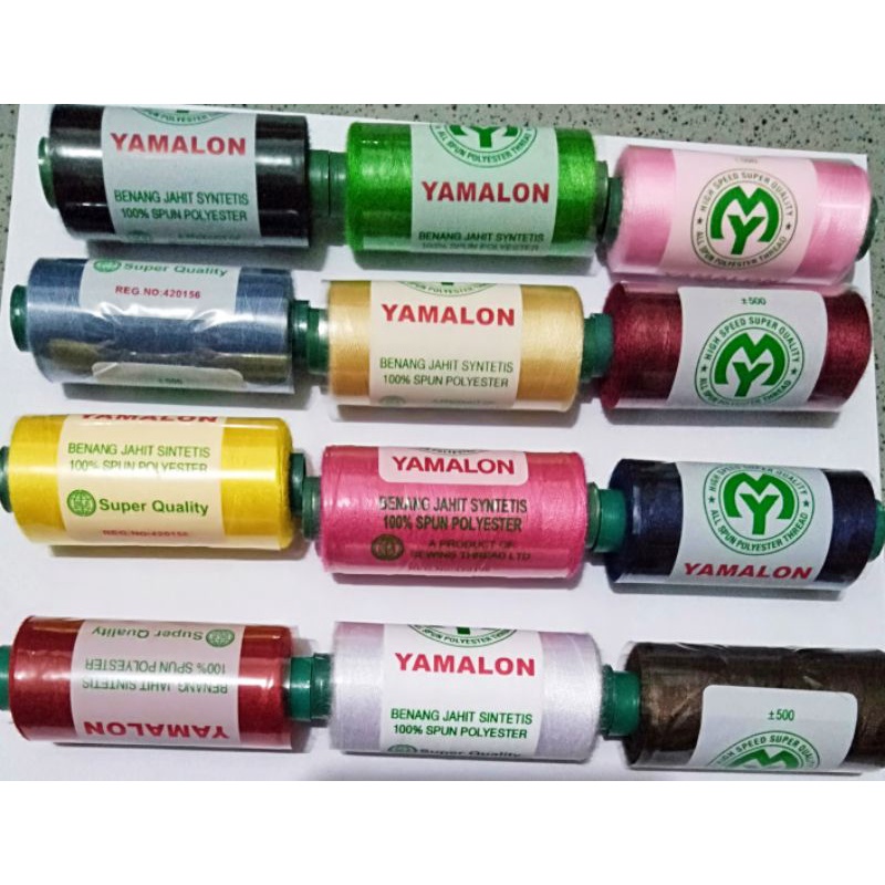 Jual benang jahit yamalon isi 500 yeard -1pcs | Shopee Indonesia