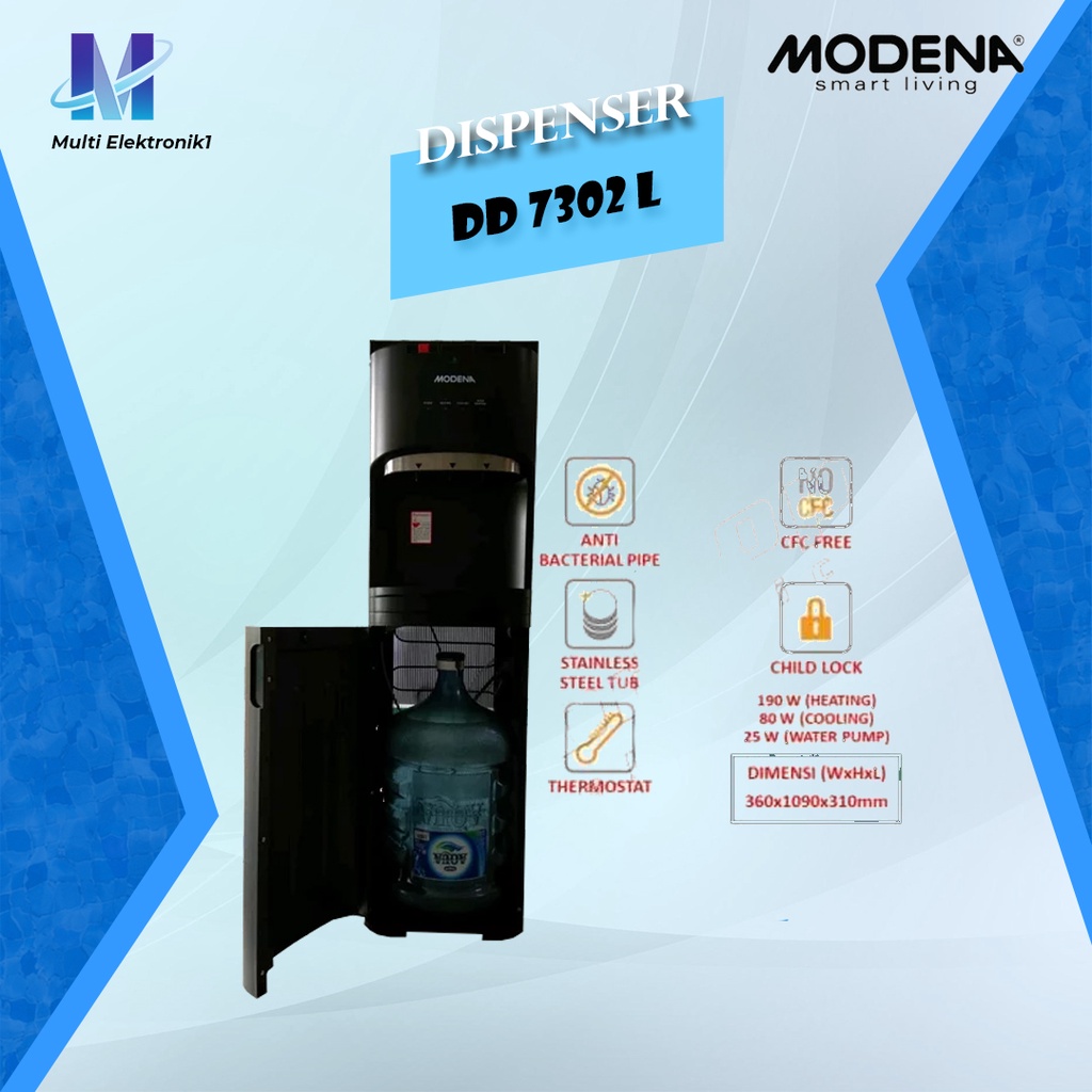 Jual Modena DD 7302 L / DD-7302L Dispenser Bottom Loading-Hitam ...