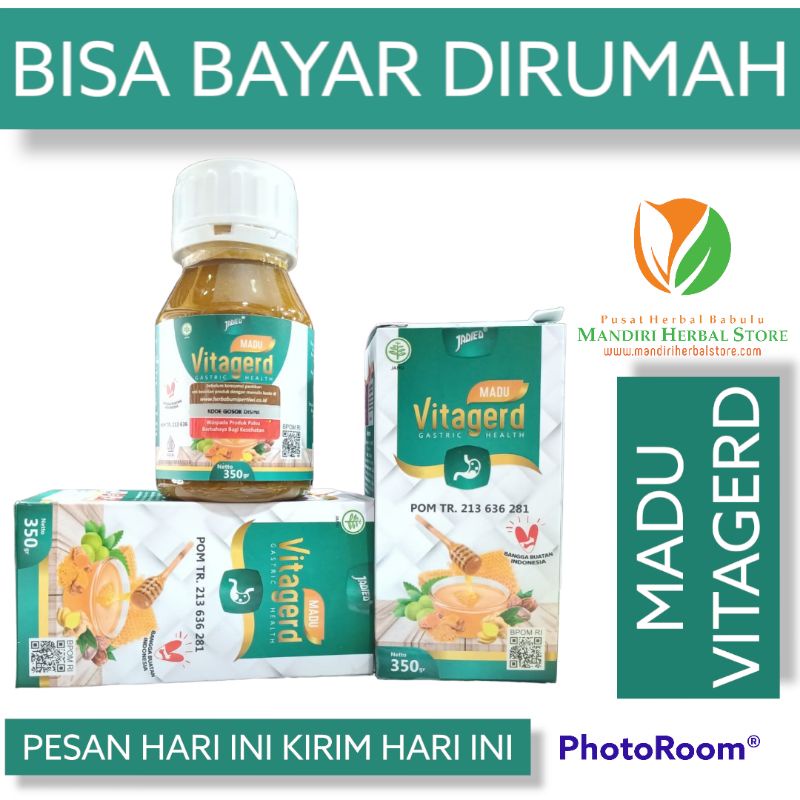 Jual Madu Vitagerd Obat Herbal Asam Lambung Gred 350gr | Shopee Indonesia