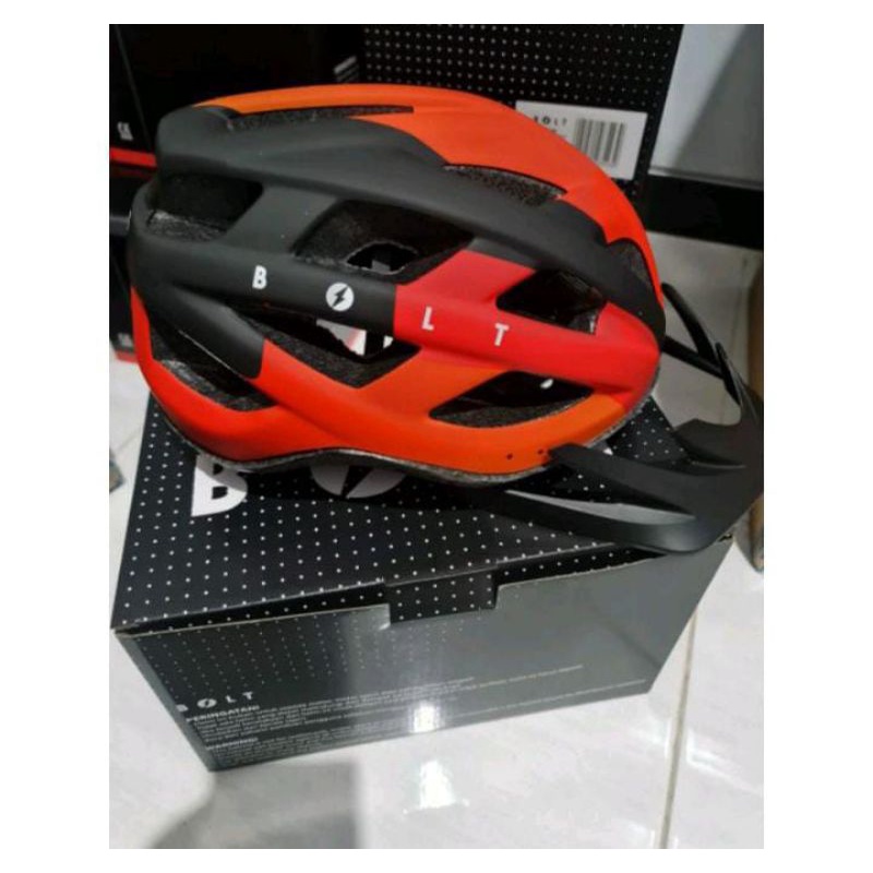 Jual Helm sepeda mtb Polygon bolt black red size L dan M helm polygon ...