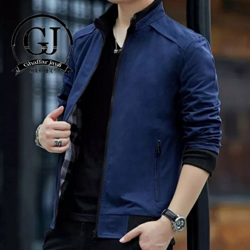 Jual jaket pria keren/ jaket katun drill | Shopee Indonesia