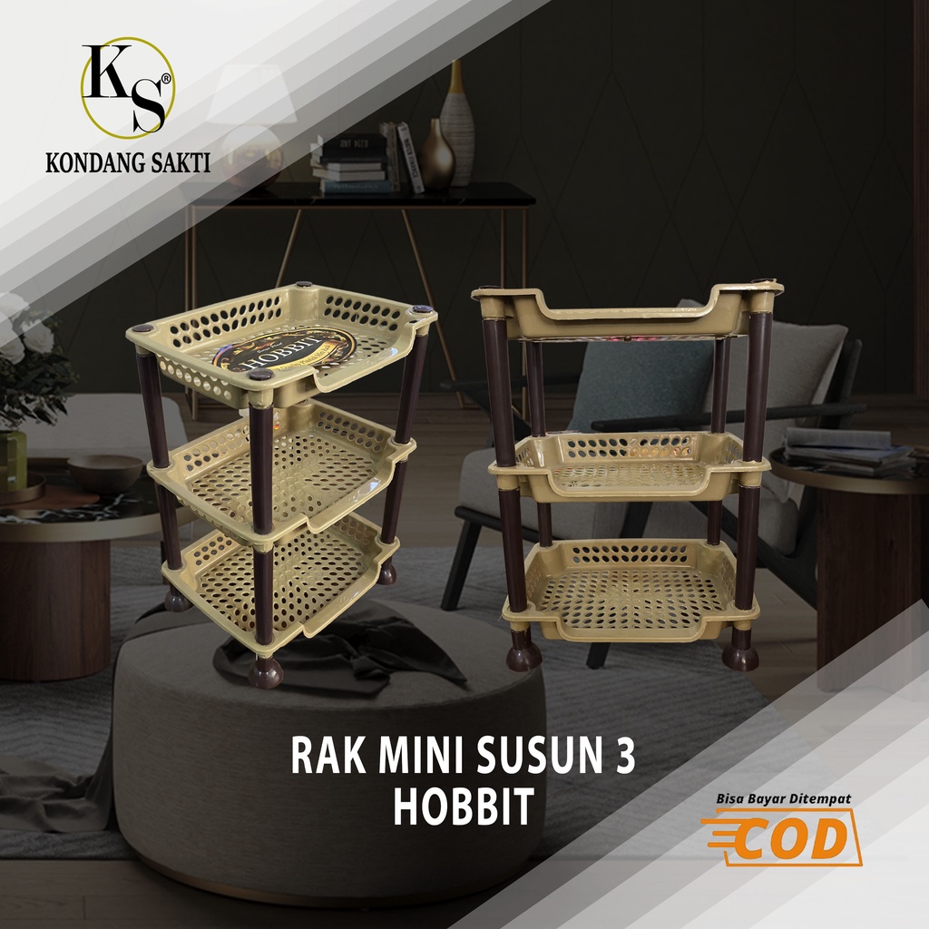 Jual RAK MINI PLASTIK 3 SUSUN / RAK DAPUR / RAK MINI SERBAGUNA SEGI ...