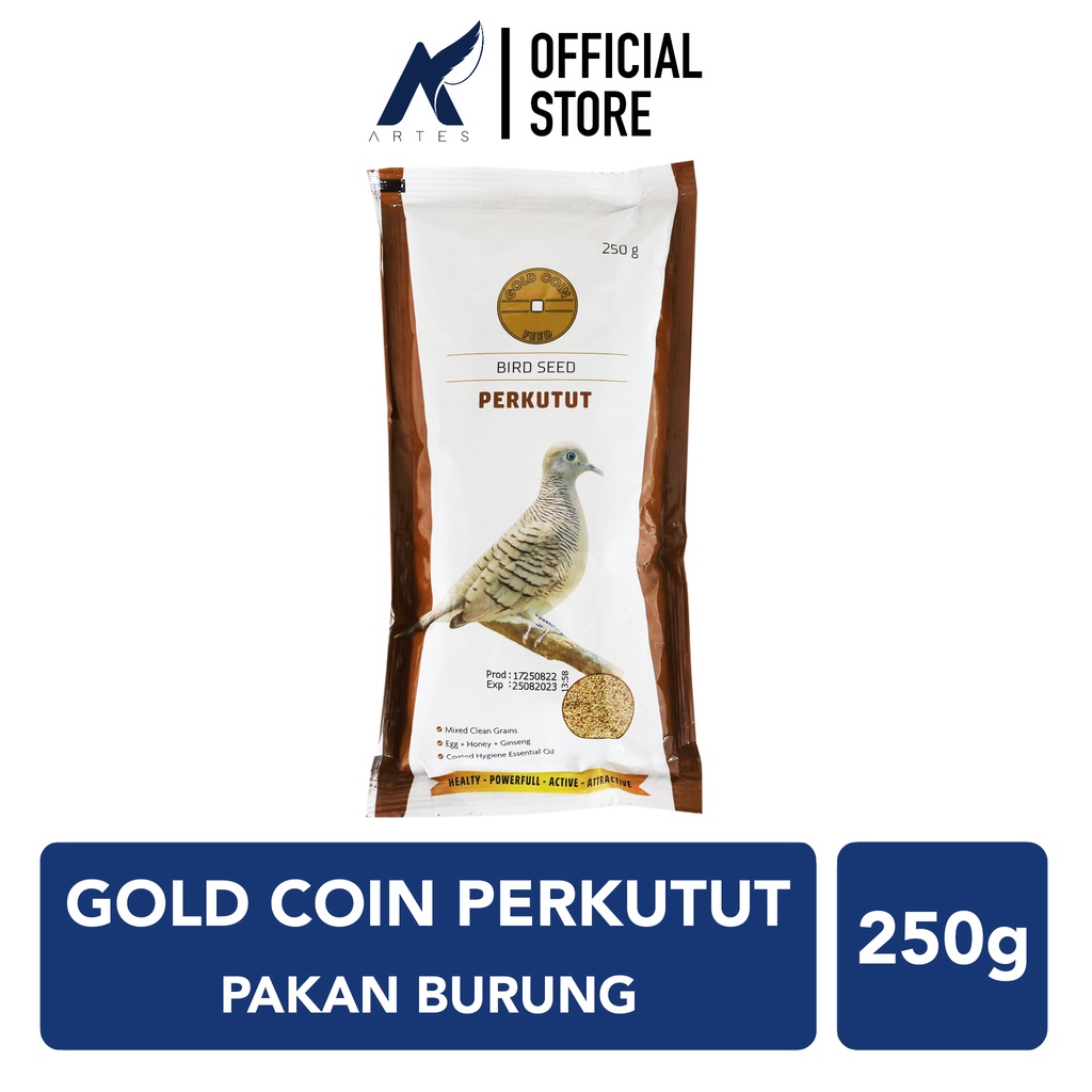 Jual GOLD COIN PERKUTUT Pakan-Makanan Burung GoldCoin Perkutut 250 gram ...