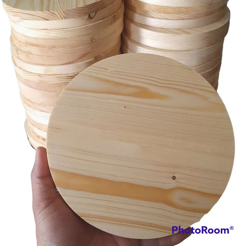 Jual Papan kayu bulat / Talenan kayu / Properti Foto produk makanan ...