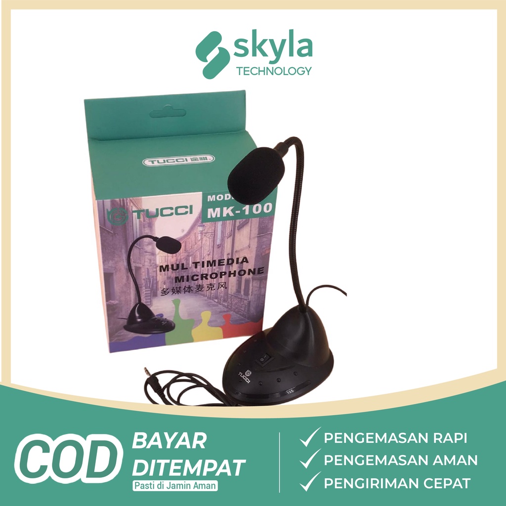 Jual Mic Komputer TUCCI MK-100 Desktop Computer Microphone Notebook PC | Shopee Indonesia