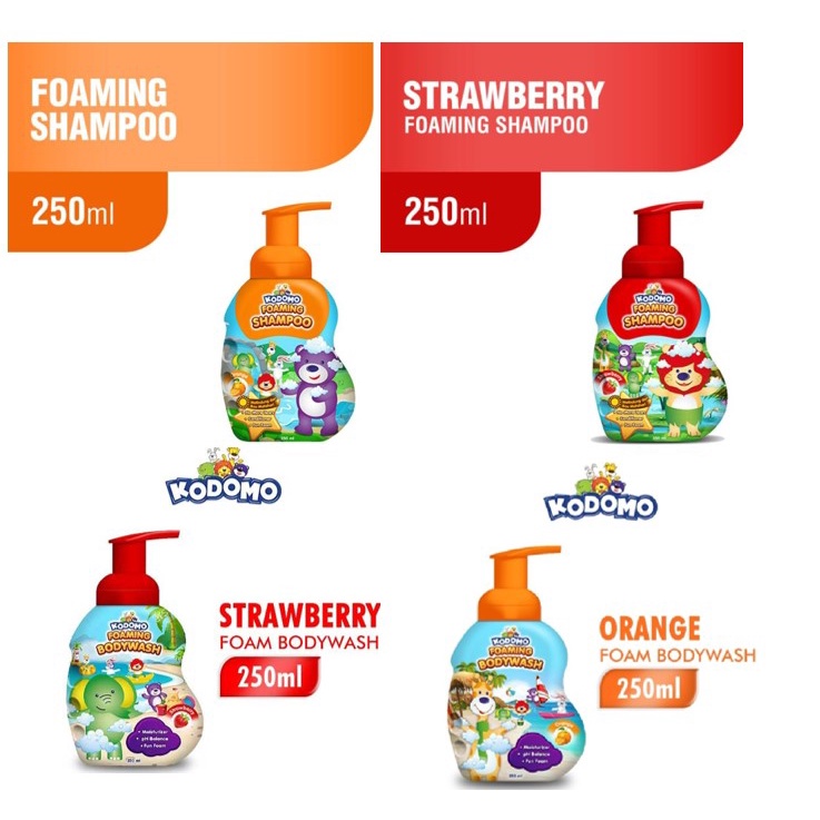Jual Kodomo Shampoo and Body Wash Foam Botol 250 ml | Shopee Indonesia