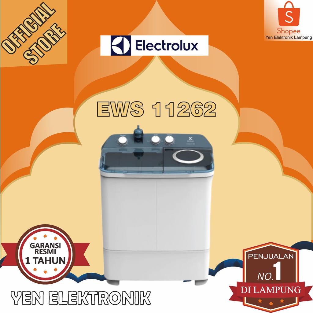 Jual Mesin Cuci ELECTROLUX EWS 11262 WA 2 Tabung 10 KG Twintub Garansi ...