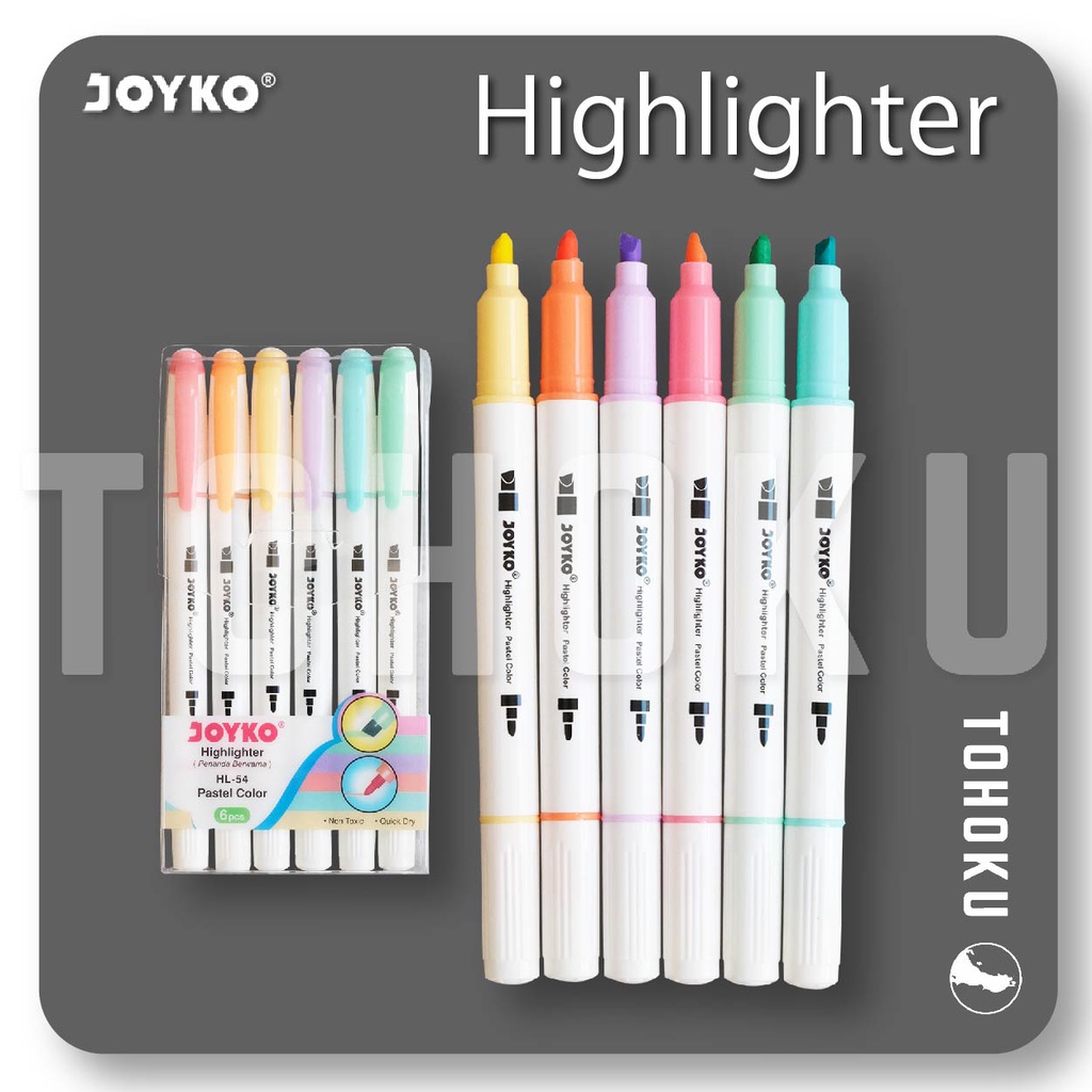 Jual Joyko - HL-54 Set Highlighter Pastel - Stabilo Pastel | Shopee Indonesia