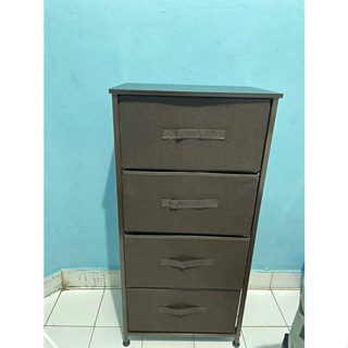 Jual COD Lemari Kain Linen 4 Laci 4 Susun Lemari Sisi Ranjang Lemari ...
