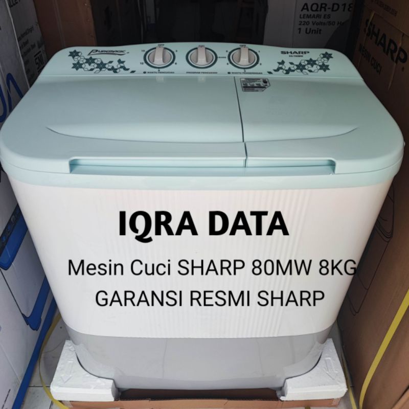 Jual Mesin Cuci SHARP 2 TABUNG 8KG EST 80MW GARANSI RESMI | Shopee ...