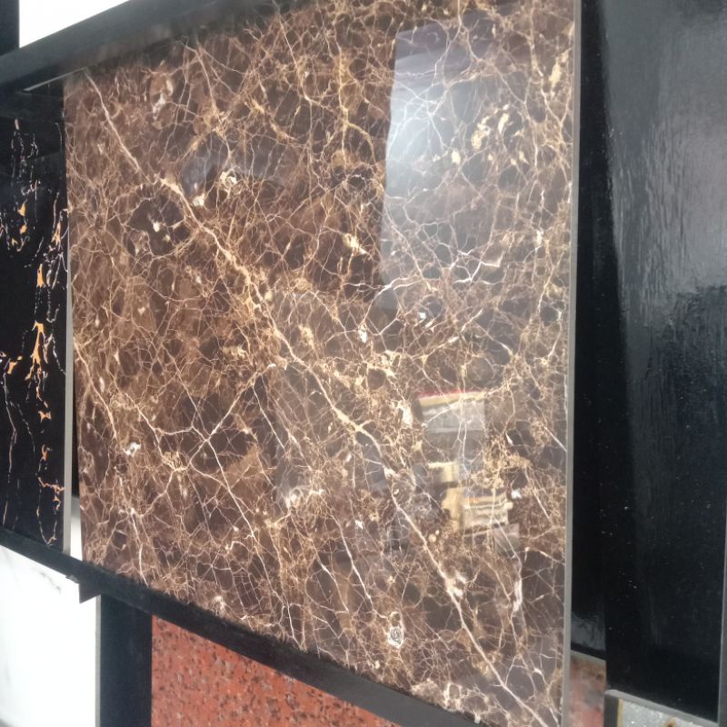 Jual granit lantai dinding 60x60 corak marmer coklat valmera brown ...