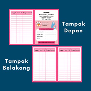 Jual Kartu KB/Buku KB Custom/Kartu Bidan/Kartu KB Custom | Shopee Indonesia