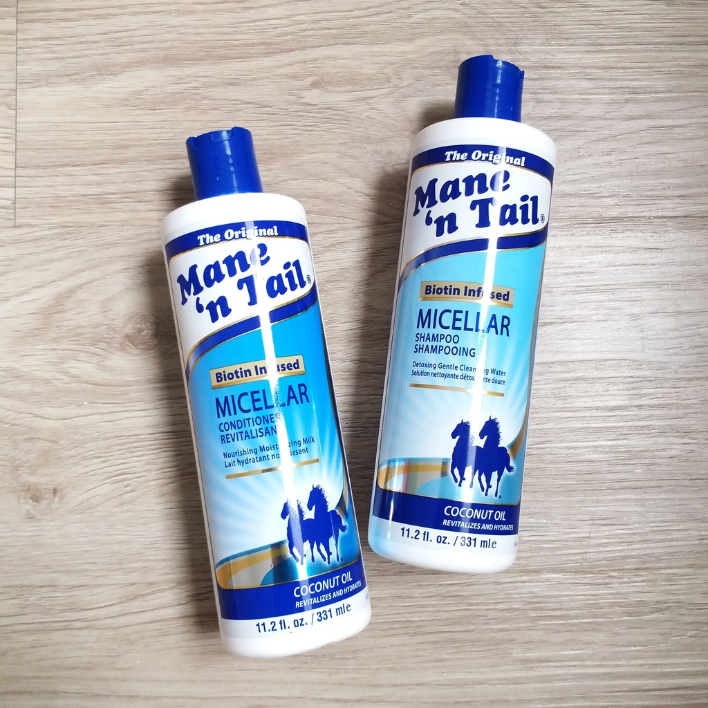 Jual Mane n Tail BIOTIN MICELLAR Shampoo / Conditioner 331ml Shampo ...