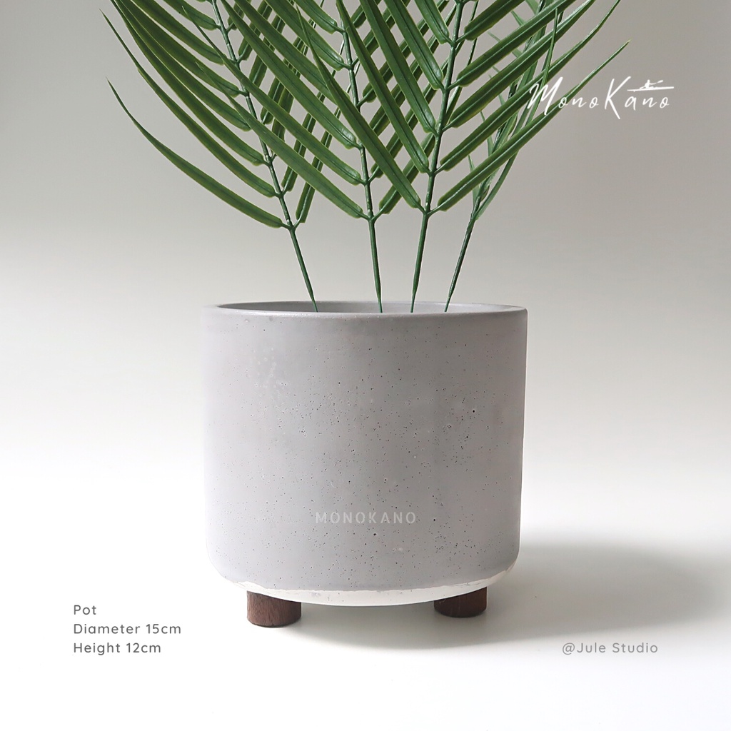 Jual Pot Tanaman Besar D15 Waterproof/Gray/Wooden Legs/Wood/Concrete ...