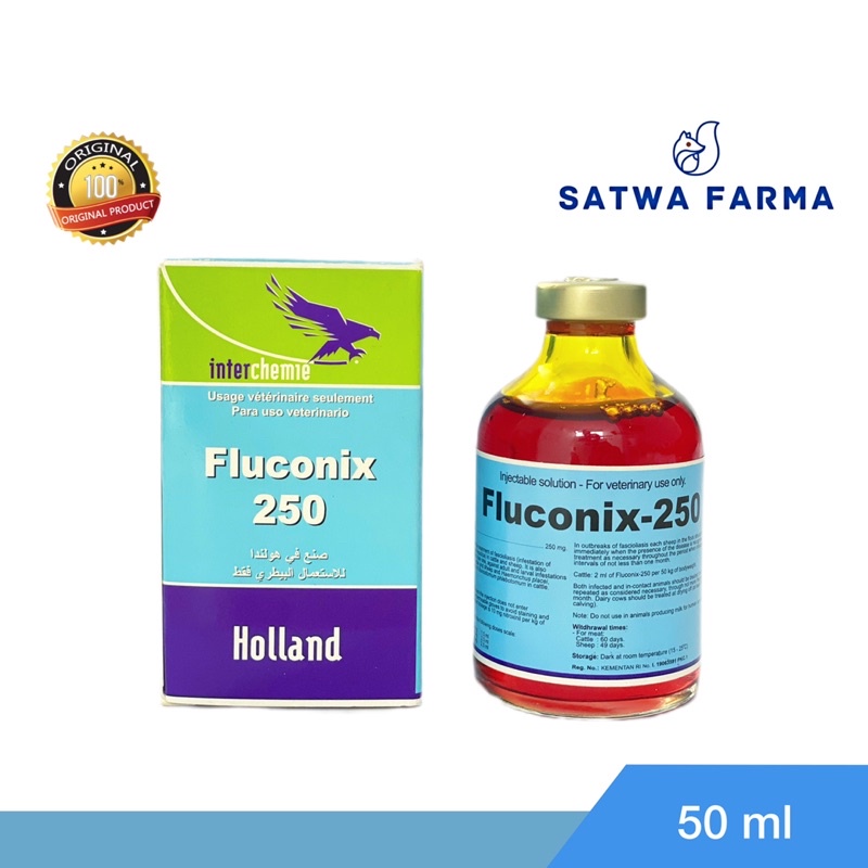 Jual FLUCONIX 250 50ml OBAT CACING HATI SAPI, KAMBING, ANJING, DOMBA ...