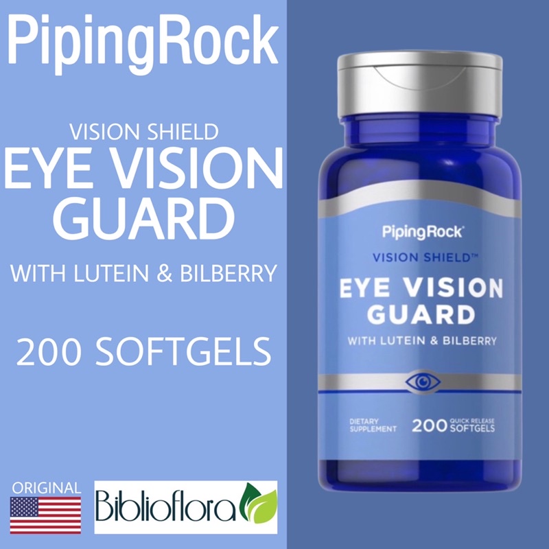 Jual Piping Rock Eye Vision Guard 200 Softgels Lutein Zeaxanthin ...