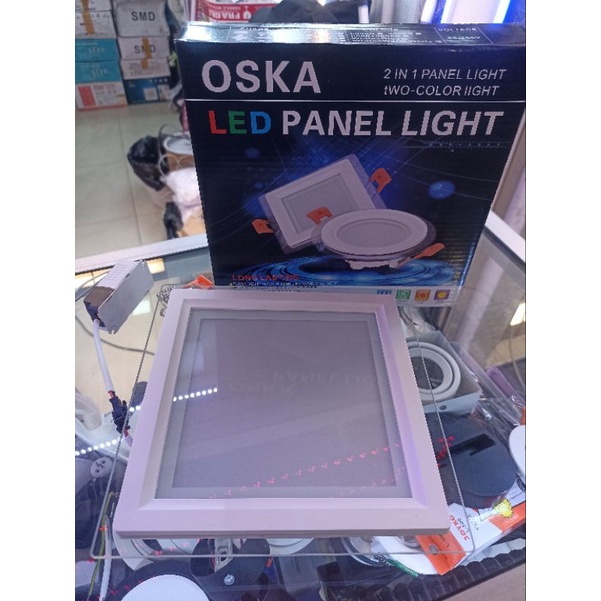 Jual Lampu Oska Led Panel Light 2 in 1 18 watt kotak pinggiran kaca ...