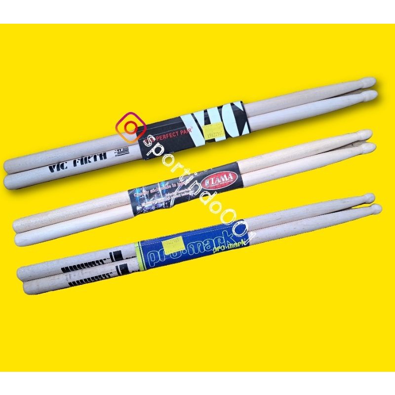 Jual Stik Drum / Stick Drum Kayu Maple 5 A Oval Tip VIC TAMA PROMAX ...