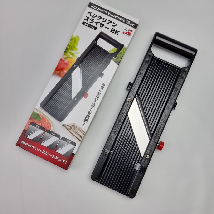 Jual Shimomura Japan Adjustable Mandoline Vegetable Slicer (black ...