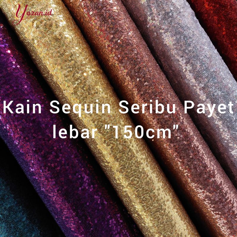 Jual Kain Sequin Seribu Payet Premium Quality "Lebar 150cm" Full Payet ...
