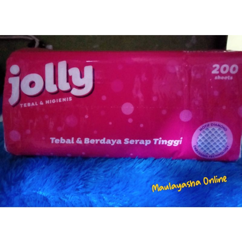 Jual New Tissu Jolly 200 Sheet 2 Ply Tebal dan Higienis Harga Per1pc ...