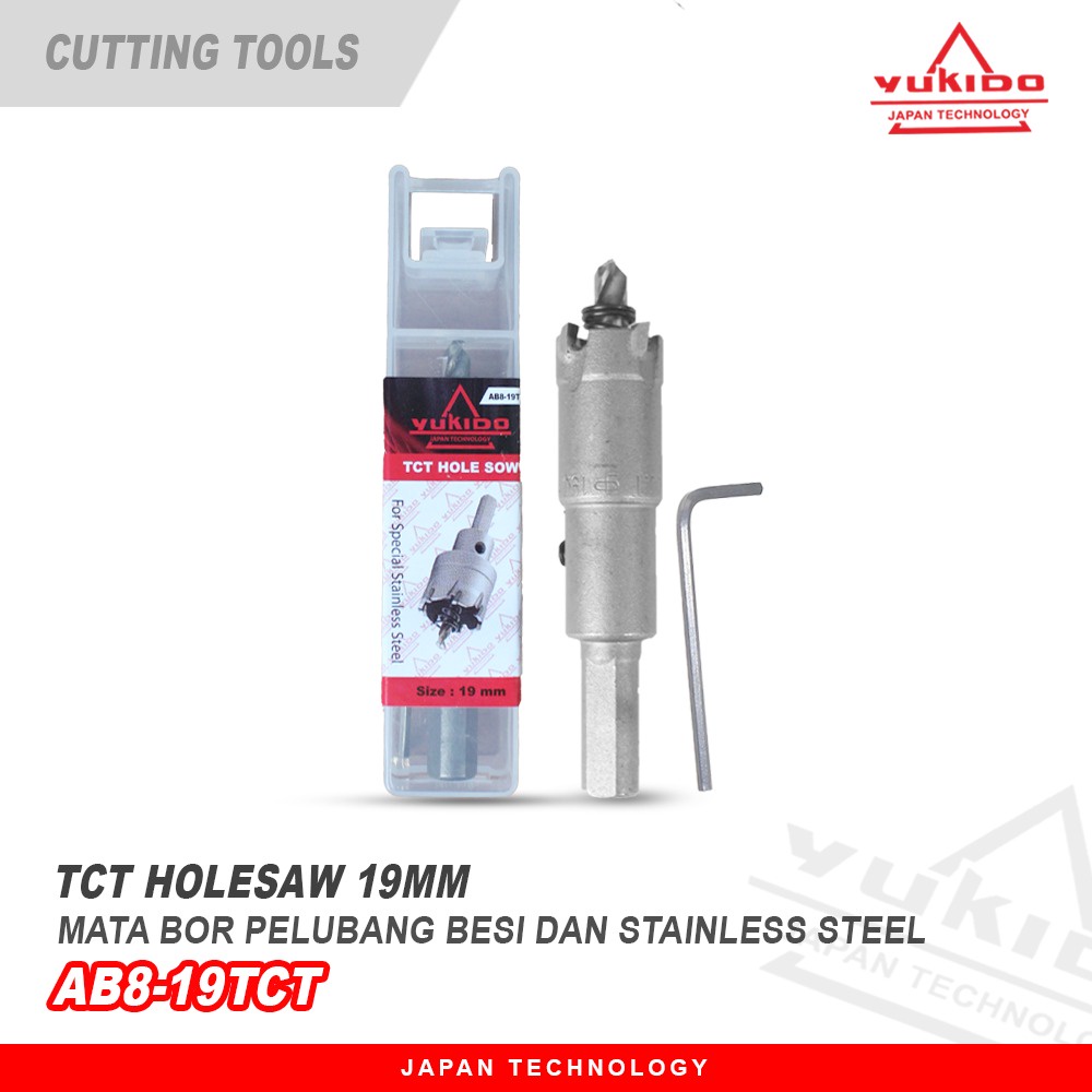Jual Mata Bor BESI 19MM Holesaw Stainless Steel TCT Pelubang Besi Plate ...