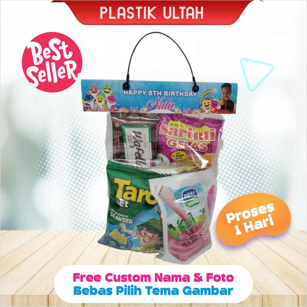 Jual Plastik Snack Ulang Tahun Kemasan Snack LABEL ULTAH (BISA CUSTOM ...