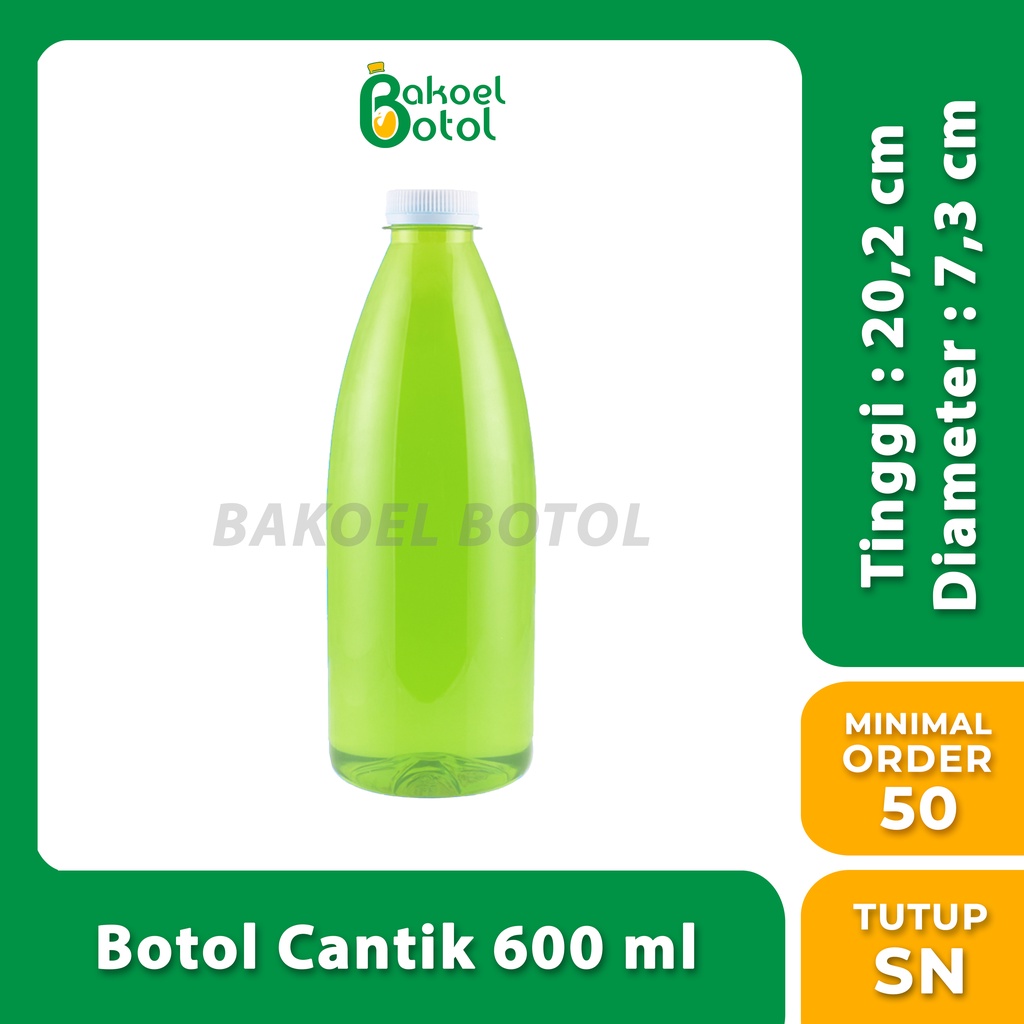 Jual Botol Cantik Besar 600 ml / Botol Plastik 600 ml Murah Surabaya ...
