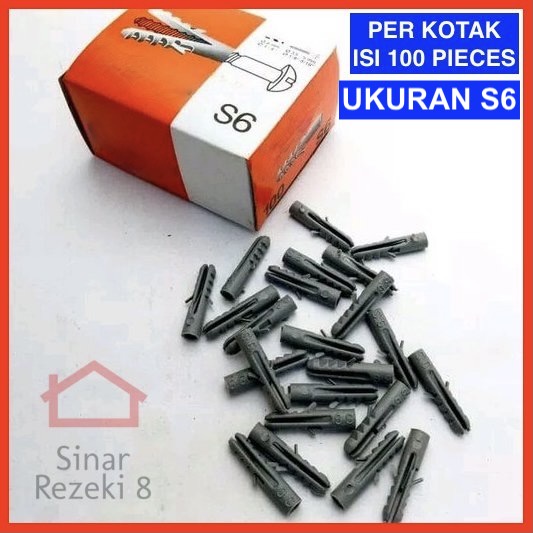 Jual Viser S6 100 pcs KOTAK / S 6 Dinding Tembok Bata Beton Penguat ...