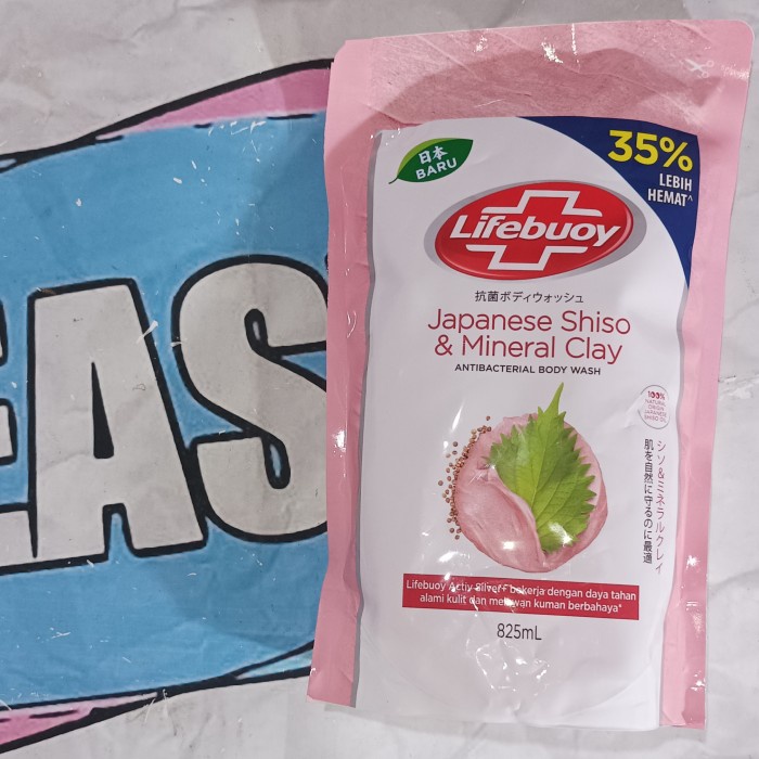 Jual Lifebuoy Bodywash Japanese Shiso & Mineral Clay, Sabun Cair 825ml ...