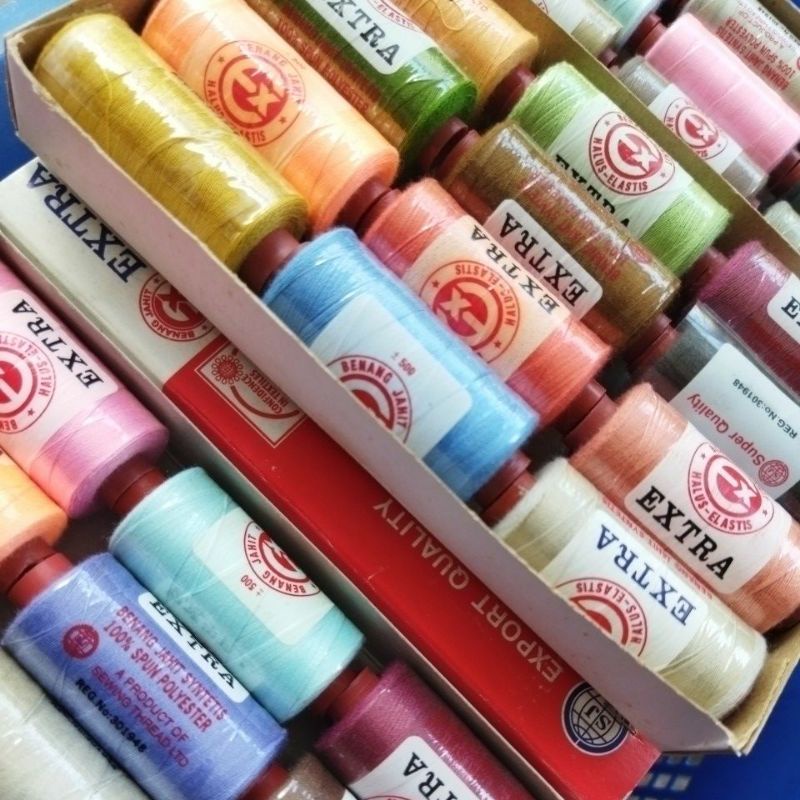 Jual PHP Benang EXTRA 500 Yard Lusinan 12 PCS Warna Random | Shopee ...