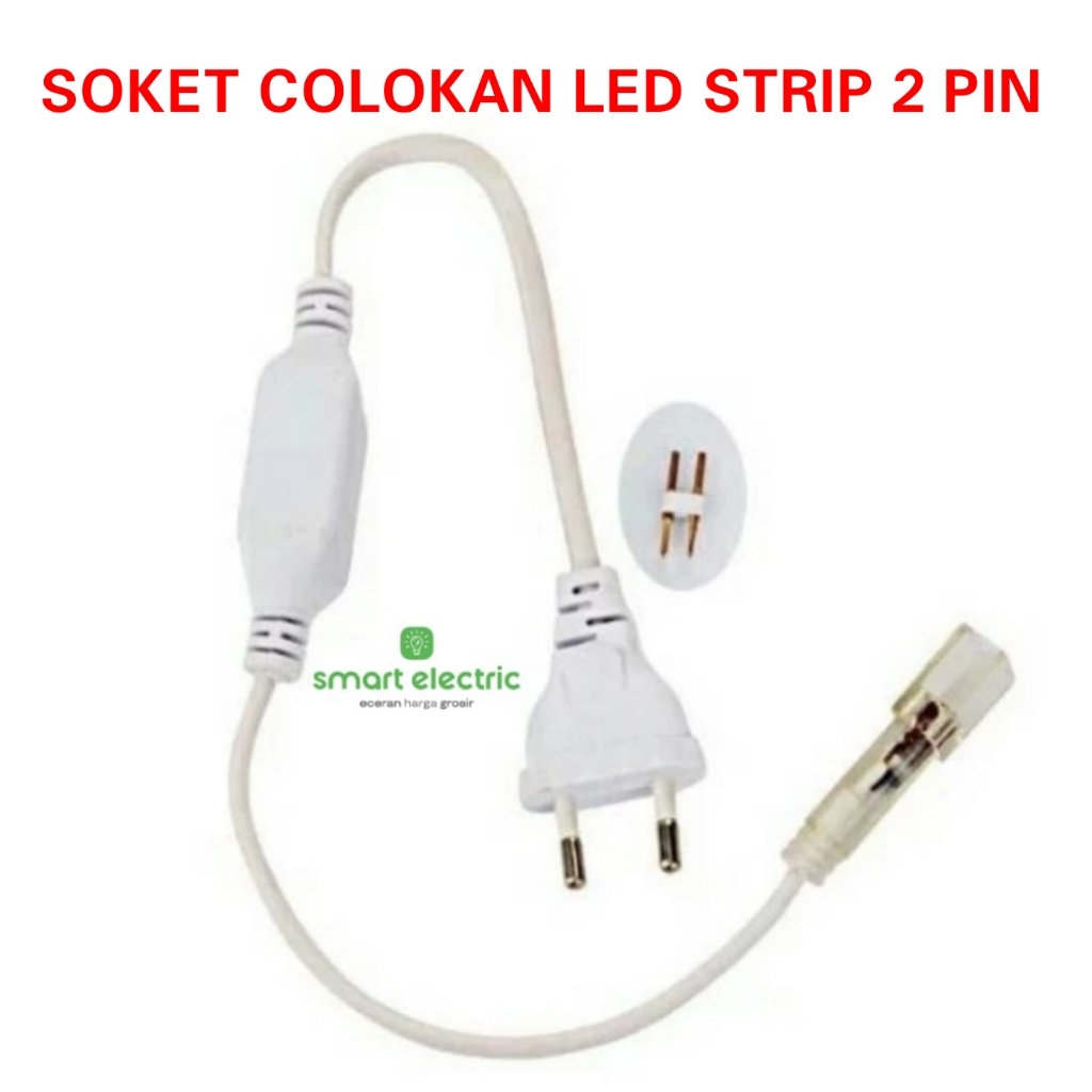 Jual Soket Lampu LED Strip SMD 5050 2 Pin Adaptor LED Selang Konektor ...