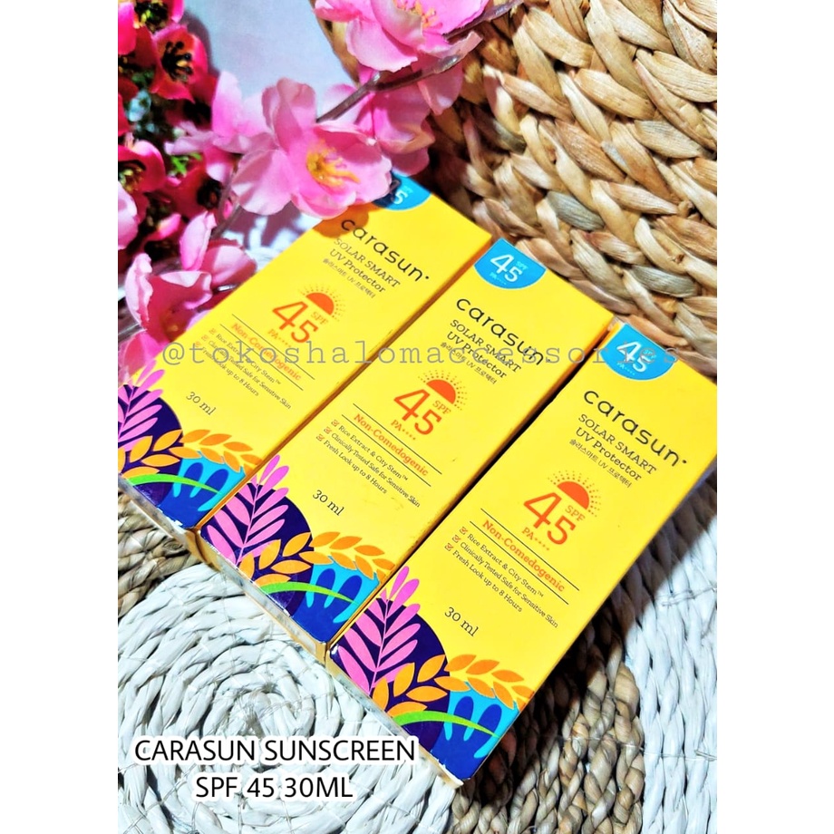 Jual Carasun Solar Smart UV Protector Spf 45 PA++++ 30 ml Sunscreen | Shopee Indonesia
