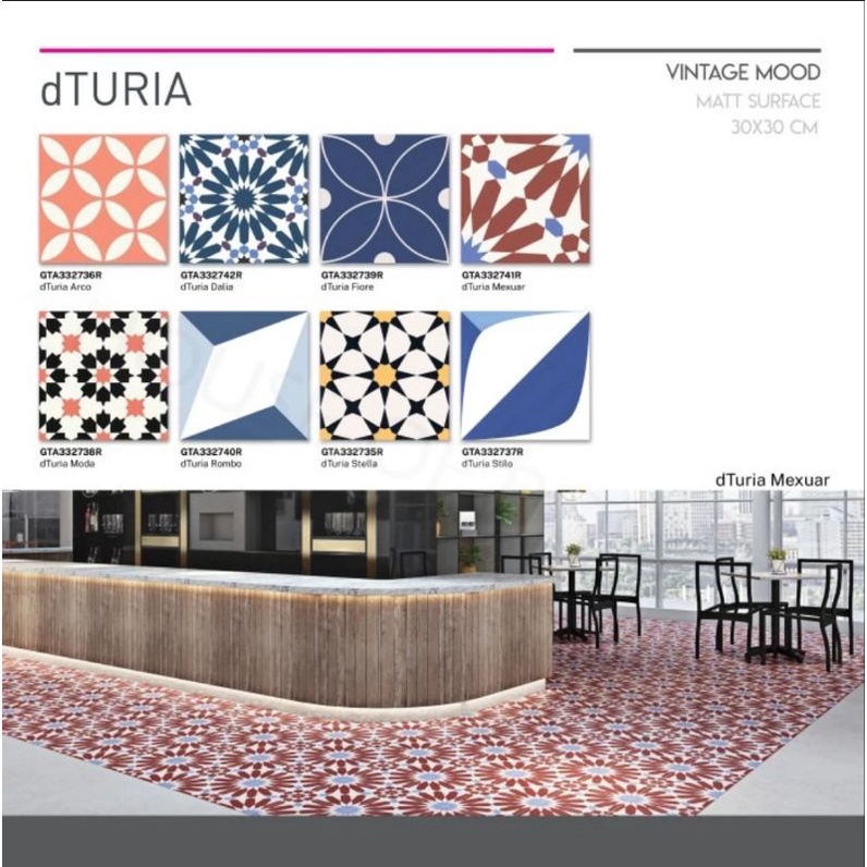 Jual Roman Granit dTuria series 30x30 / granit motif / lantai tegel ...