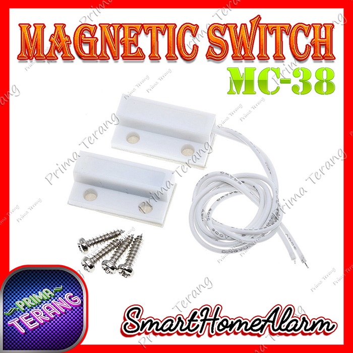 Jual Magnetic Switch Door Magnet Sensor Alarm Pintu Jendela Smart Home MC38 | Shopee Indonesia