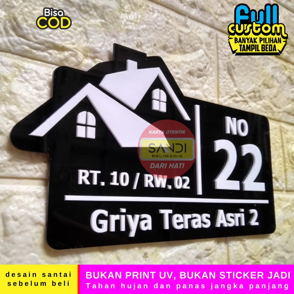 Jual PAPAN NOMOR RUMAH AKRILIK | NOMER RUMAH AKRILIK | NO RUMAH AKRILIK ...