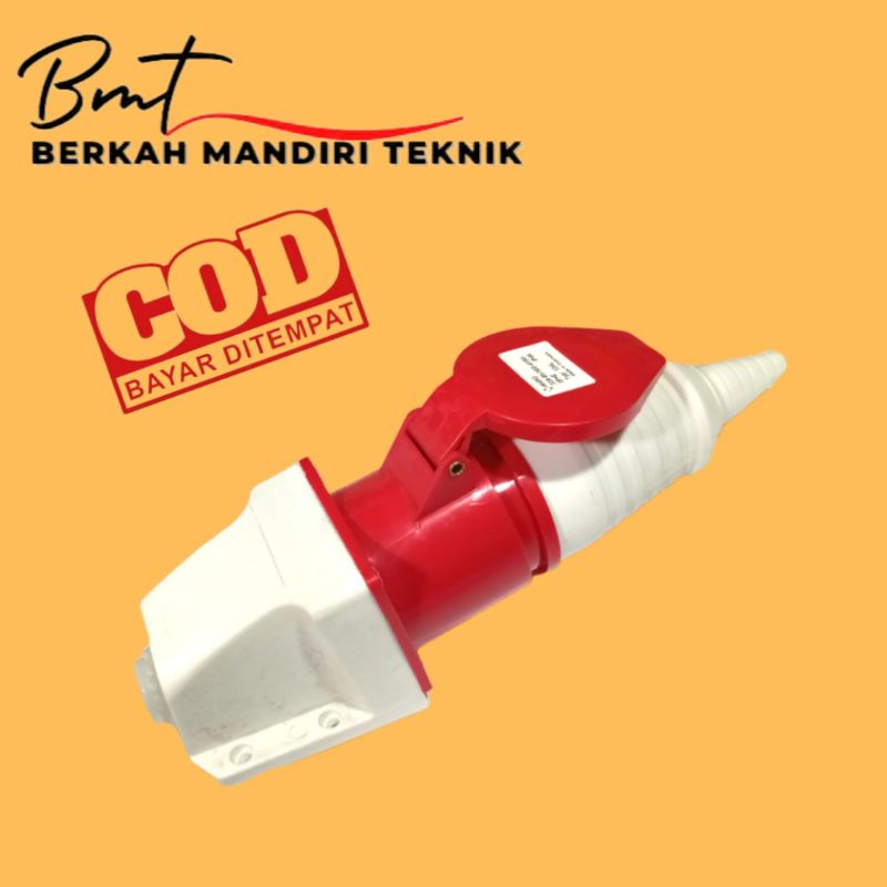 Jual Stop Kontak 1 Set MASKO 3 Phase 4 pin 32A-6h/380-415V-3P+E Type ...
