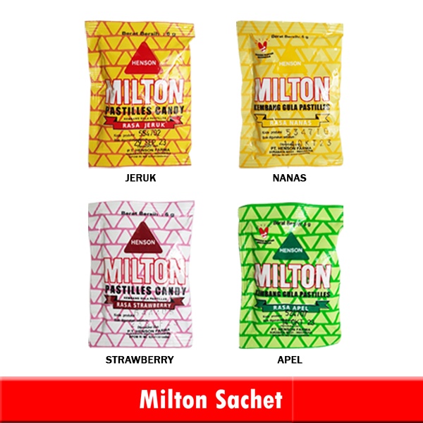 Jual Permen MILTON per Sachet 6 gr PASTILLES CANDY | Shopee Indonesia