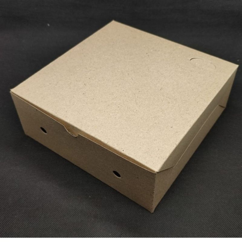 Jual Dus Coklat R10K Kraft 20x20 cm / Kotak Nasi R10K / Box Nasi Coklat ...