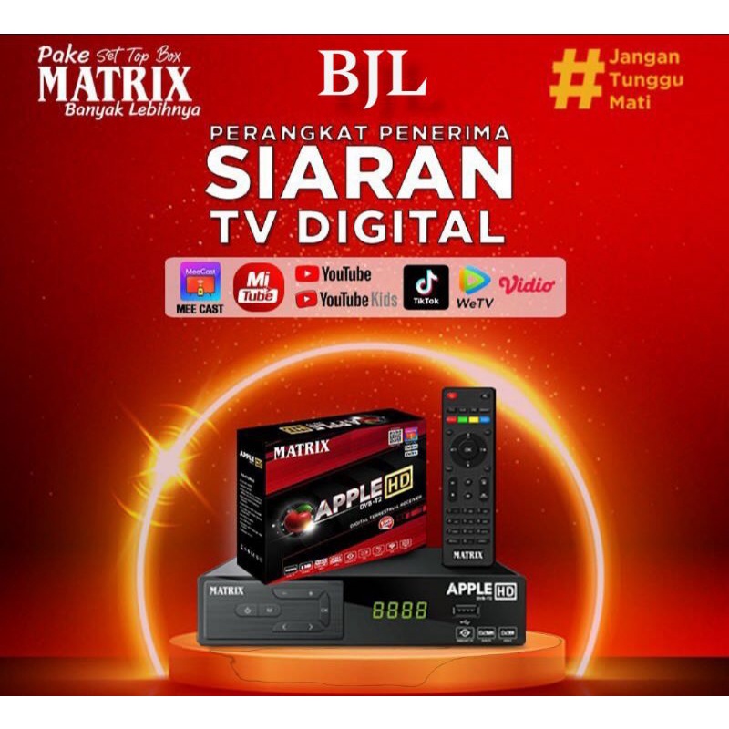 Jual Set Top Box TV Digital Matrix Apple Full HD DVB - T2 EWS Merah ...
