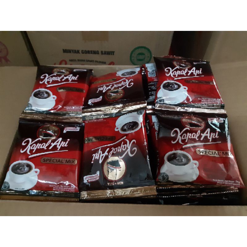 Jual Kopi Kapal Api Spesial Mix Kopi Hitam Gula 1 Renteng Renceng Murah ...