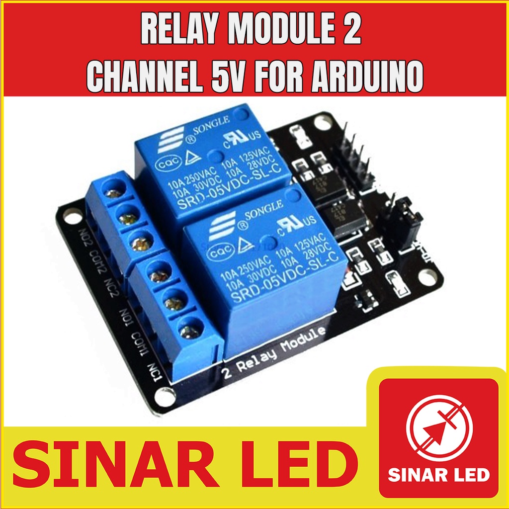 Jual Relay Module Modul 2 Dual Dua Chanel Channel 5V Optocoupler ...
