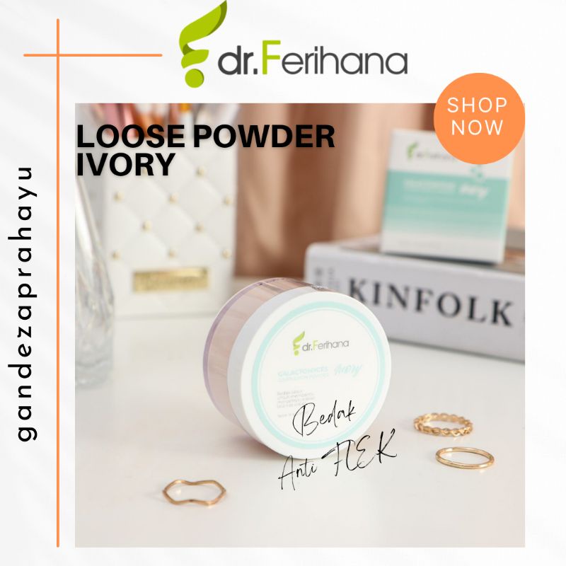 Jual dr.Ferihana - Loose Powder Ivory/ Bedak tabur Pencerah /Kulit kuning langsat / Anti Flek ...