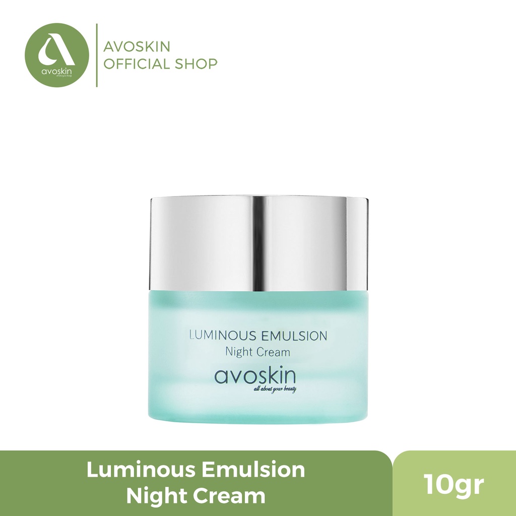Jual Cream Malam Avoskin Luminous Emulsion Night Cream 10gr-Mencerahkan ...