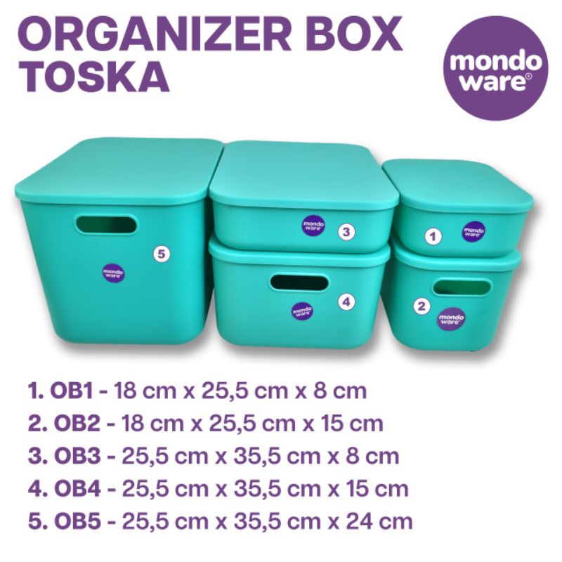 Jual Organizer Storage Box Tempat Kotak Bin Bertutup Serbaguna ...
