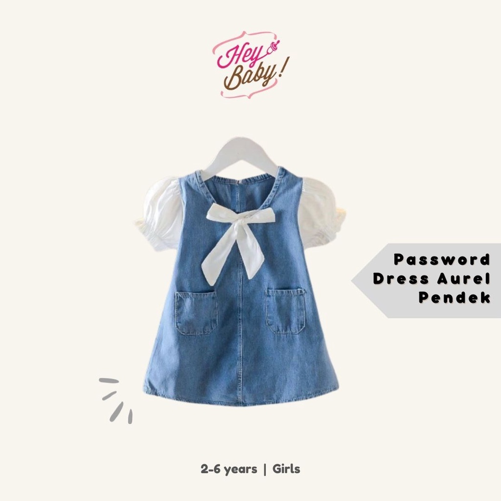 Jual HEYBABY-Password Dress Aurel Pendek Baju Dress Denim Anak Perempuan Berkualitas | Shopee ...