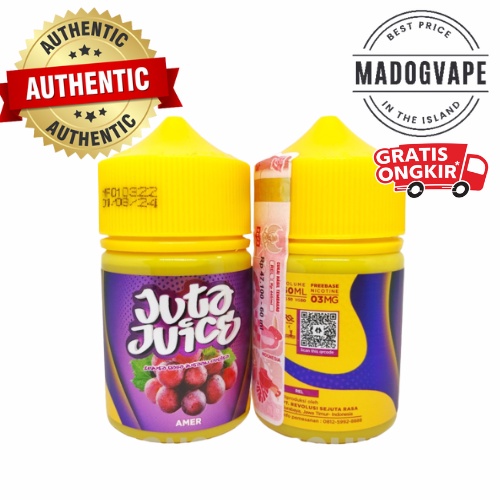 Jual Liquid Juta Juice Anggur Merah Dingin 60ml | Juta Anggur Merah ...