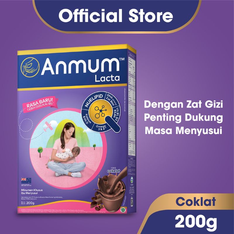 Jual Anmum Lacta Chocolate - Susu Ibu Menyusui - Membantu ASI 200 gr ...