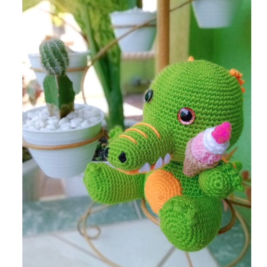 Jual Boneka Rajut Amigurumi Aligator / Buaya Crochet | Shopee Indonesia
