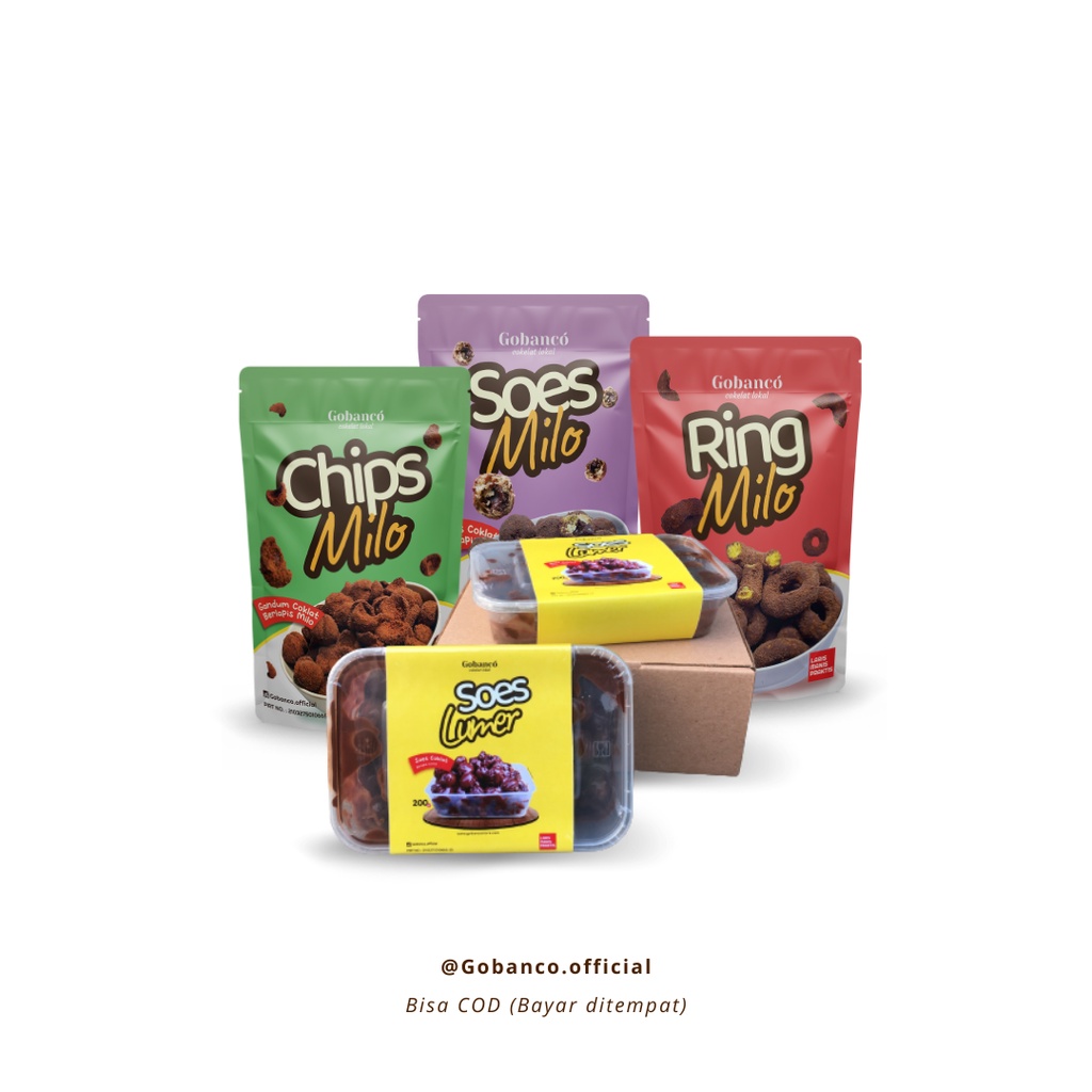 Jual Promo Paket Hampers Gobanco Camilan Cokelat Kekinian - Snack Cemilan Coklat isi 4 Varian ...
